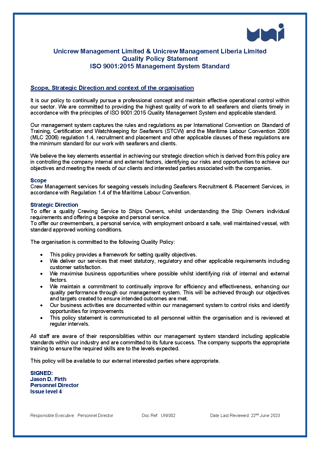 About Us | Unicrew Management